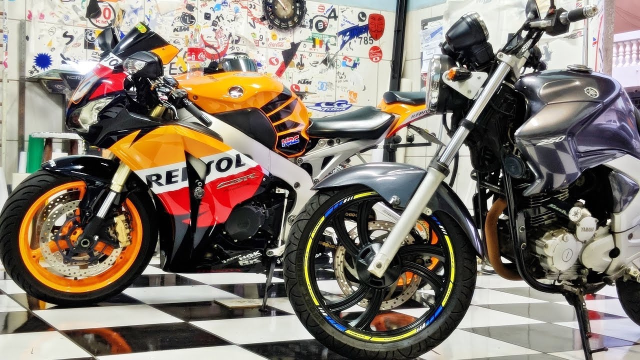 CBR 1000 RR Fireblade & Yamaha Fazer 250 - YouTube