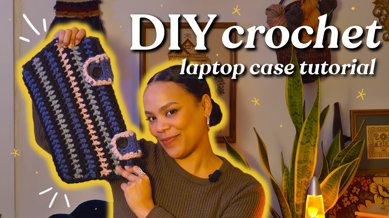 How to crochet a laptop case 🧶 easy + quick tutorial - YouTube