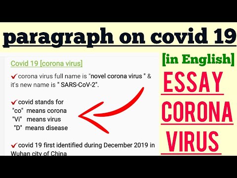 essay on covid 19 | paragraph on covid 19 | what is covid 19 | corona ...