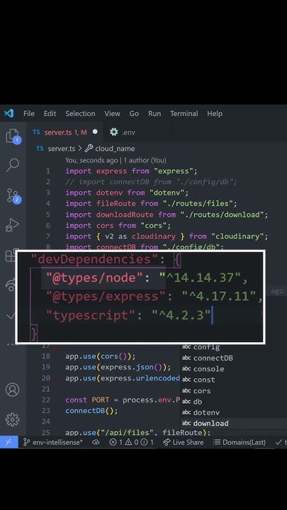 TypeScript IntelliSense for ENV variables #Shorts - YouTube