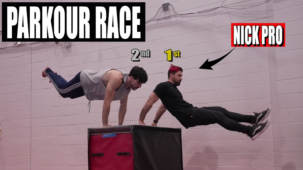 PARKOUR RACE Vs Nick Pro - YouTube