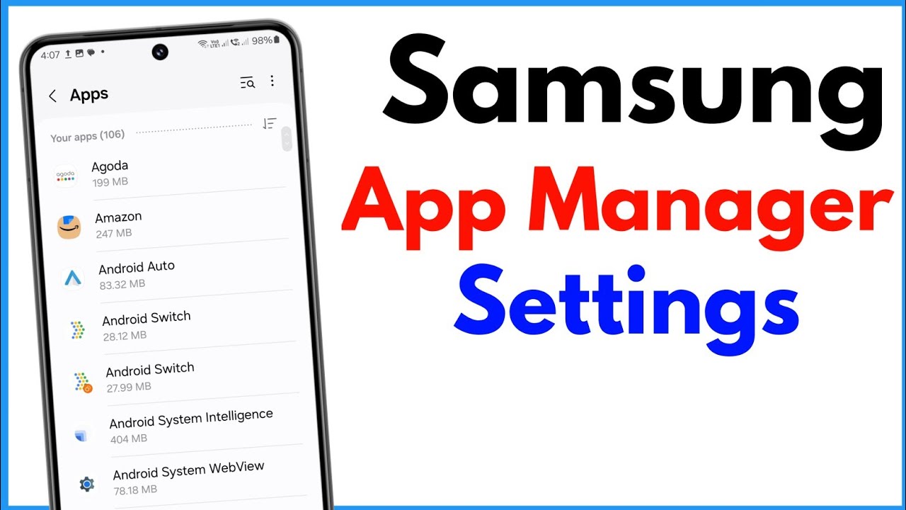 App Management Setting In Samsung | App Manager In Samsung | App Info ...