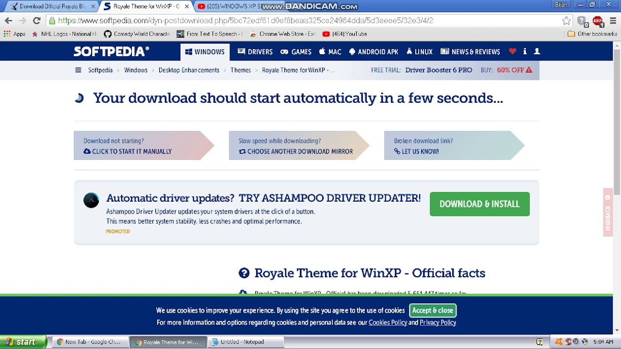 How to get the Zune, Royale, and Embedded themes for Windows XP - YouTube