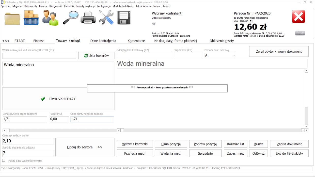 FS-Faktura SQL - Wystawienie paragonu - FlySoft.pl - SolidneProgramy.pl - YouTube