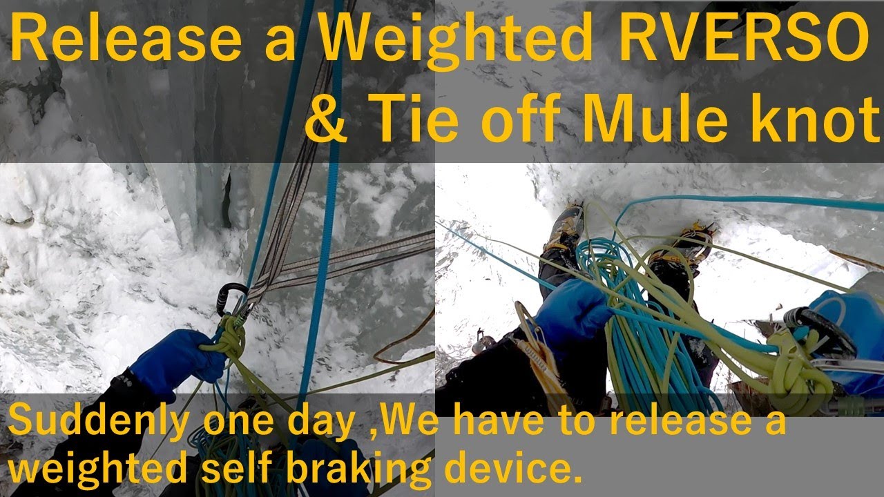 Releasing a REVERSO/ATC & Tie off Mule knot - YouTube
