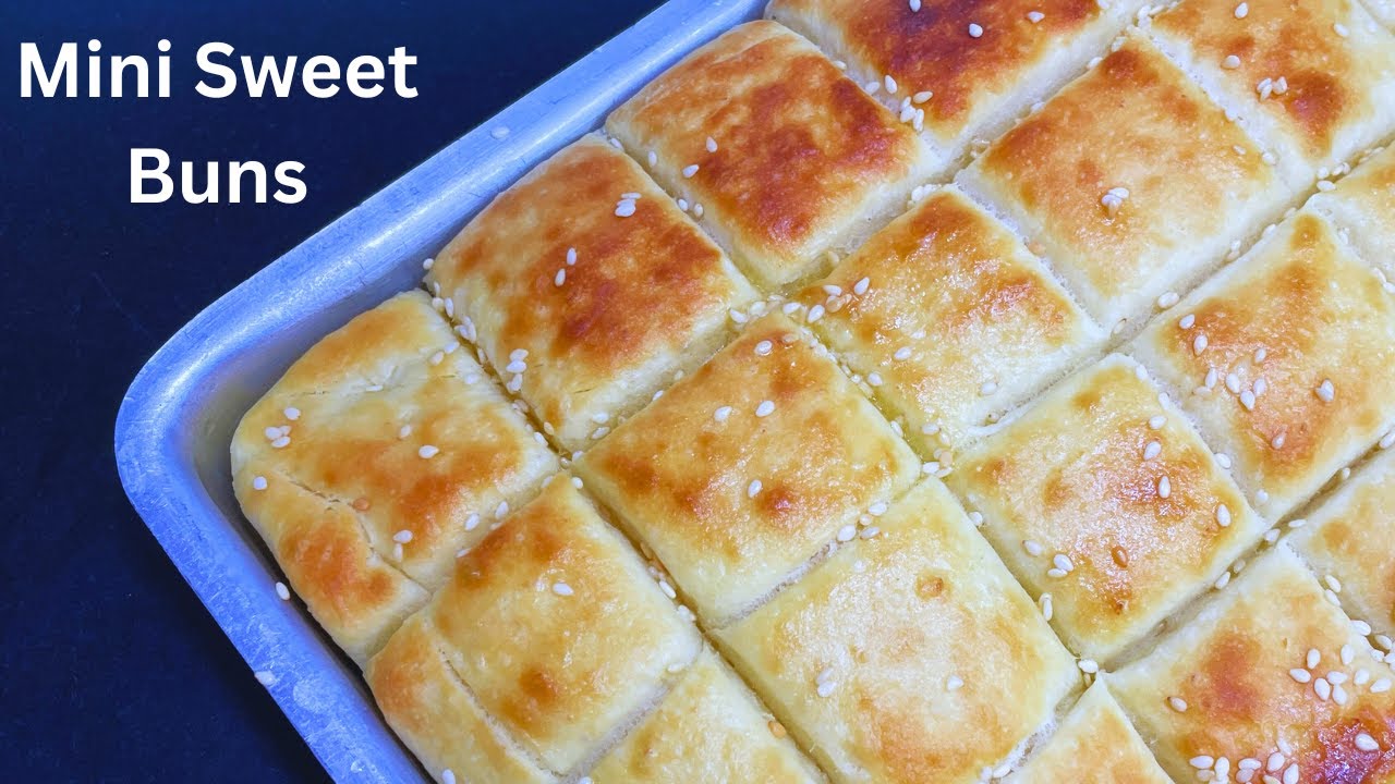 Tea Time Sweet Mini Buns/ Eggless Mini Sweet Buns - YouTube