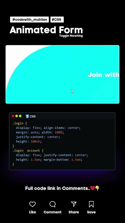 Animated Submission Form #codewith_muhilan #css #coding #form #responsivewebsite - YouTube