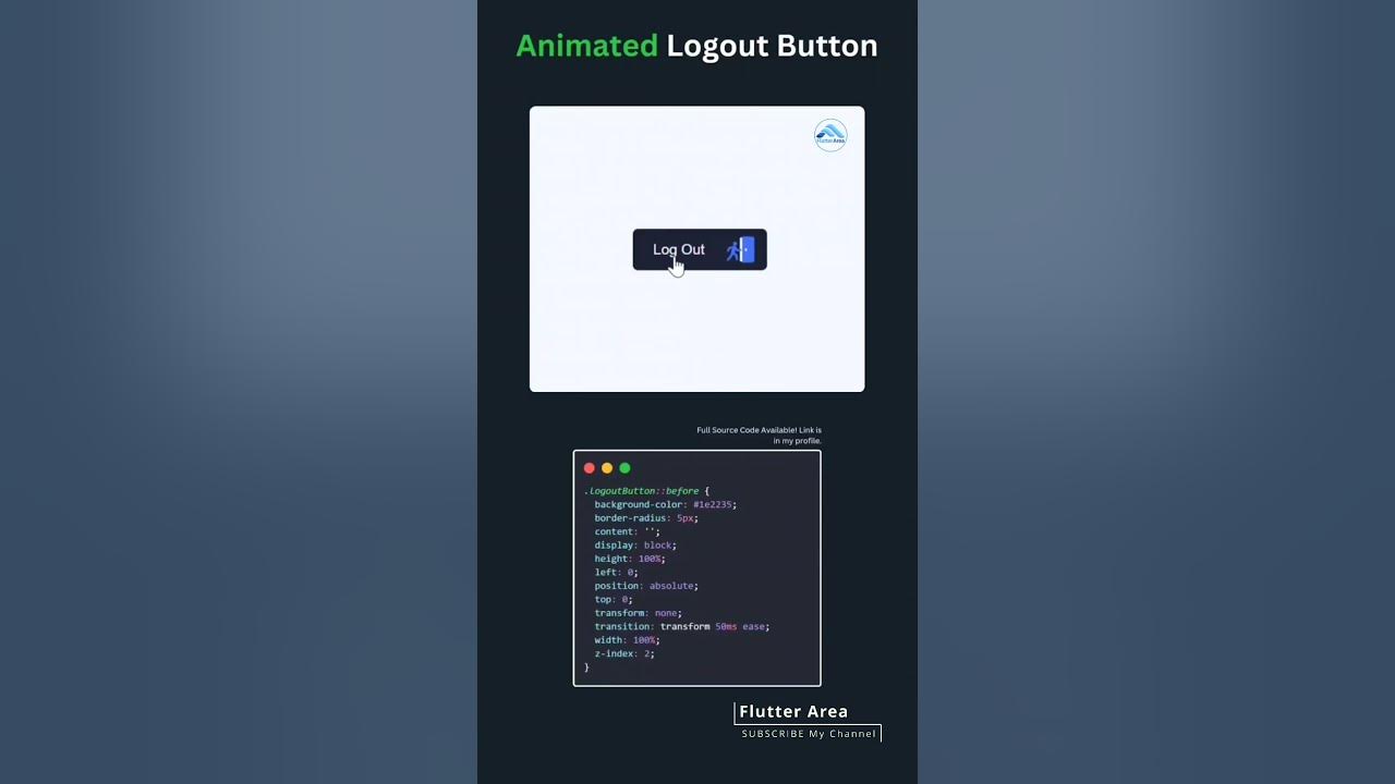 Animated Logout Button ._._._._🤩 Source Code Available in GitHub _ - YouTube