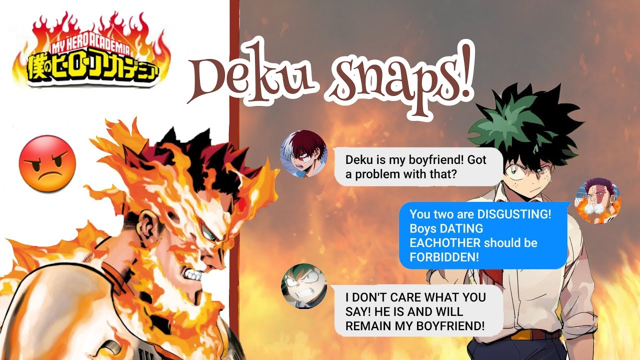 Deku snaps at endeavor! The mad couple! TodoDeku part 2 || Bhna Texting ...