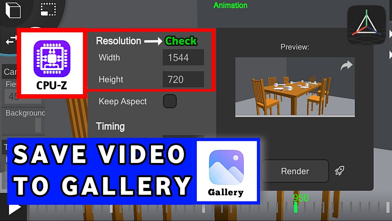 How To Render Video And Save Video To Gallery | Prisma 3D | - YouTube