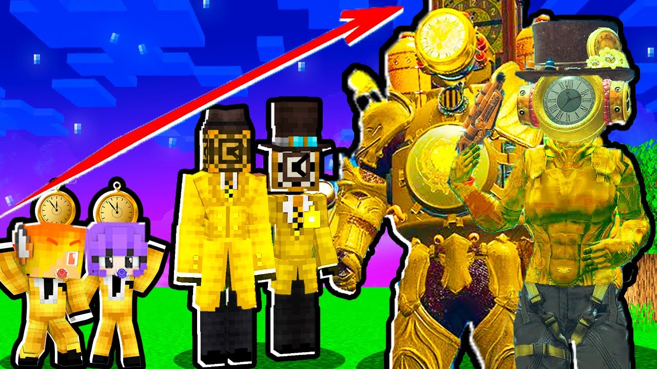 CHUYỆN GÌ XẢY RA NẾU CLOCK MAN VÀ CLOCK WOMAN LỚN LÊN TRONG MINECRAFT ...