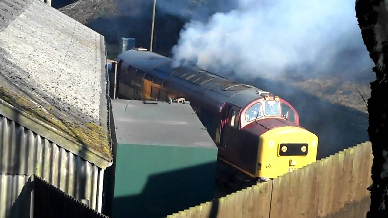 after a cold start class 37 37418 idles - YouTube