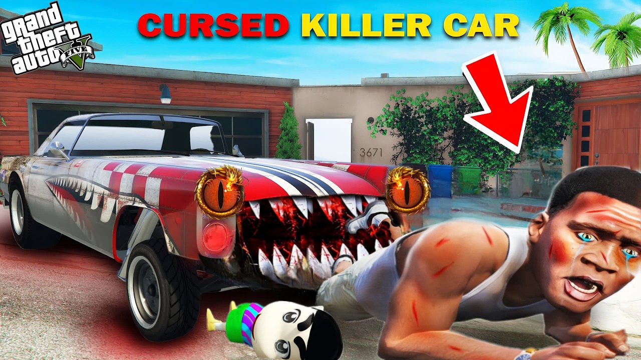 Franklin Attacked By New Cursed Killer Car In GTA 5 - YouTube
