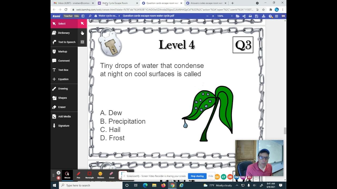 Water Cycle Escape room solution: Jun 9, 2021 8:45 AM - YouTube