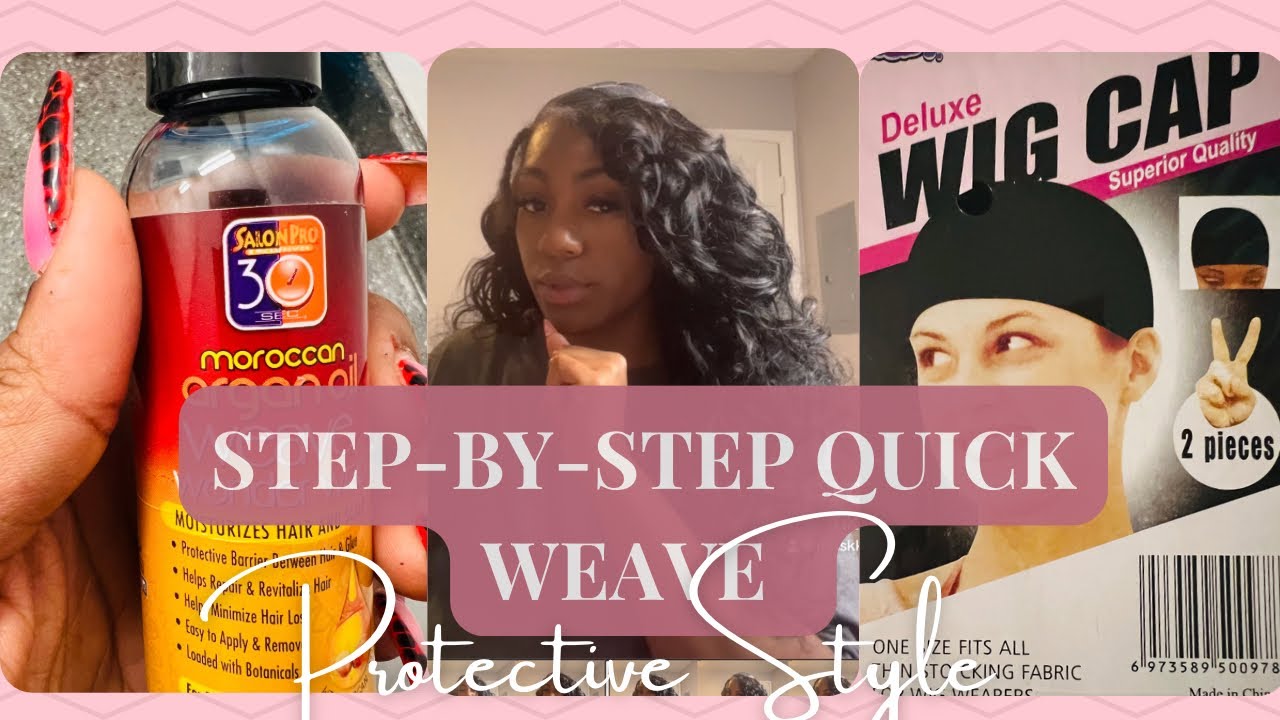 VLOGTOBER #8 | STEP BY STEP QUICK WEAVE TUTORIAL ON NATURAL HAIR PT 1 ...