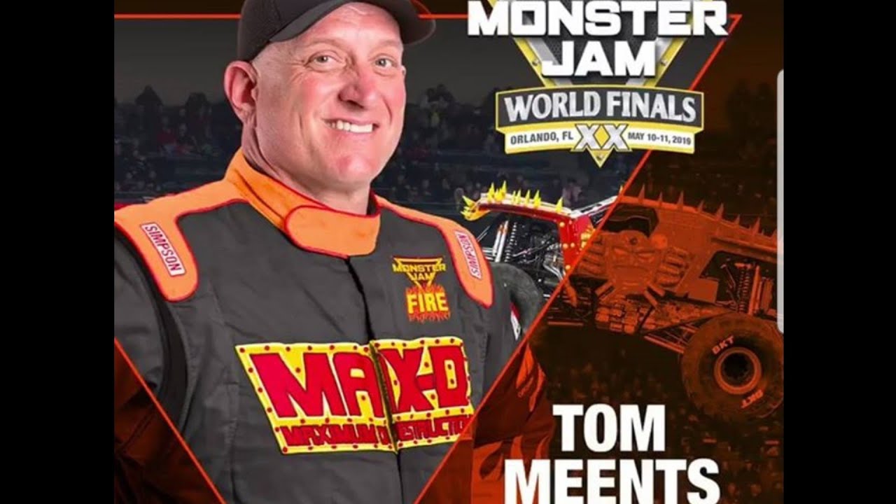 Monster Jam World Finals Orlando XX Tom Meents Maximum Destruction Fire ...
