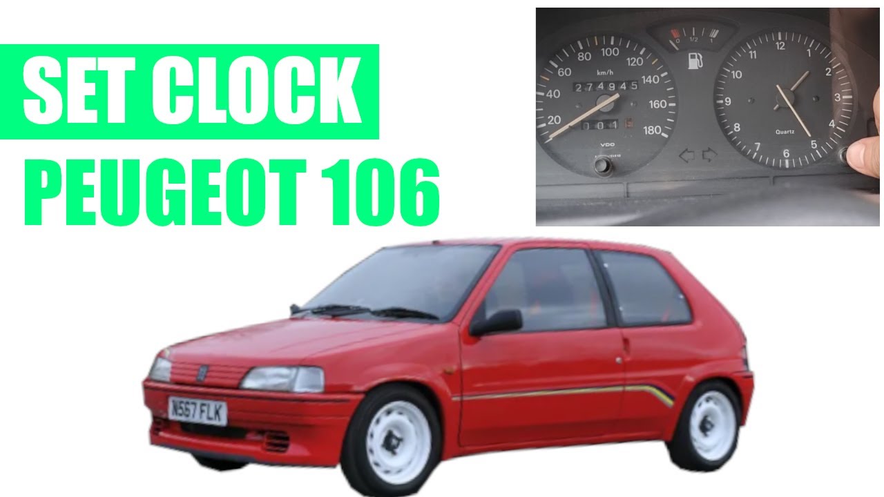 Peugeot 106 [1991-1996]: Clock Adjustment (tutorial) - YouTube