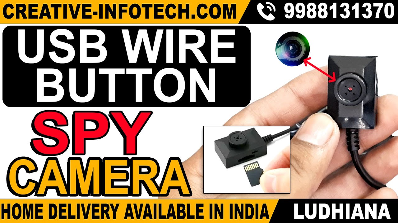 USB WIRE BUTTON SPY CAMERA | CREATIVE INFOTECH LUDHIANA | Buy 📞 ...