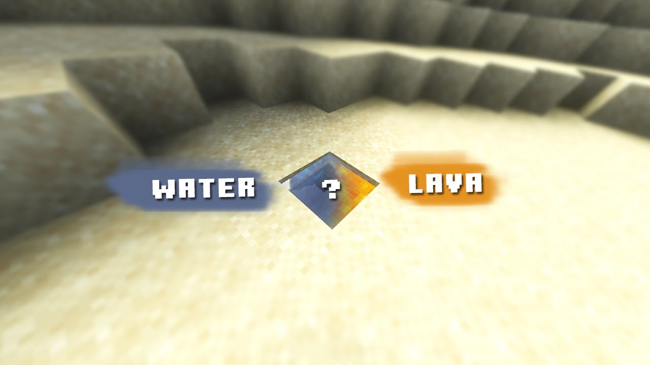 Poured lava and water into one block | minecraft - YouTube