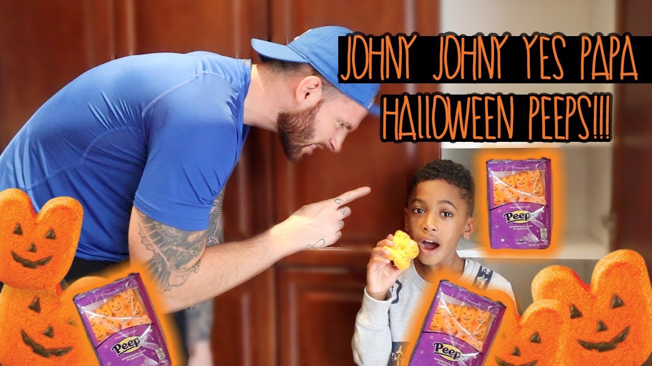 Eating Magic Halloween Peeps Johny Johny Yes Papa - YouTube
