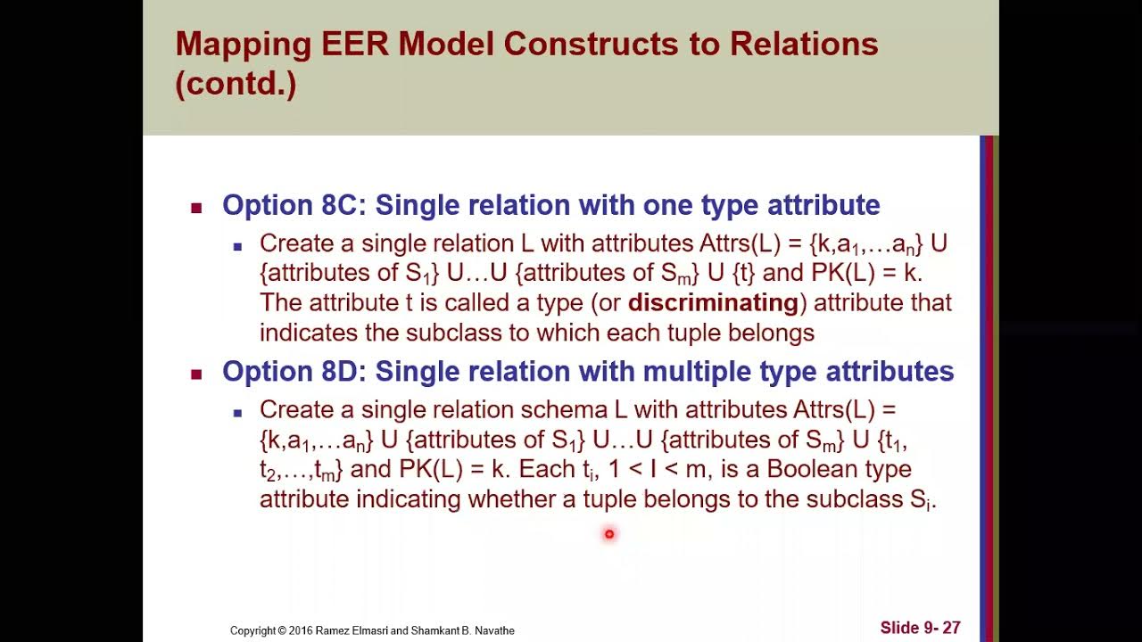 Chapter09 Relational Database Design by ER and EERR to Relational ...