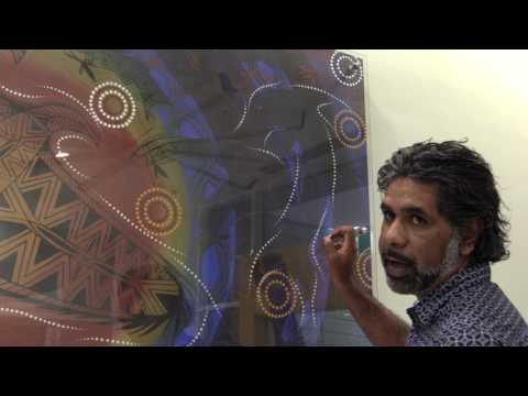 Traditional storytelling by Lyndon Davis, Kabi Kabi | 'His Native Place'