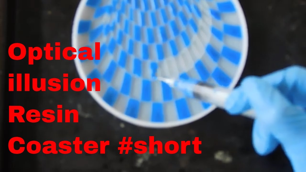 Optical illusion Resin Coaster #shorts - YouTube