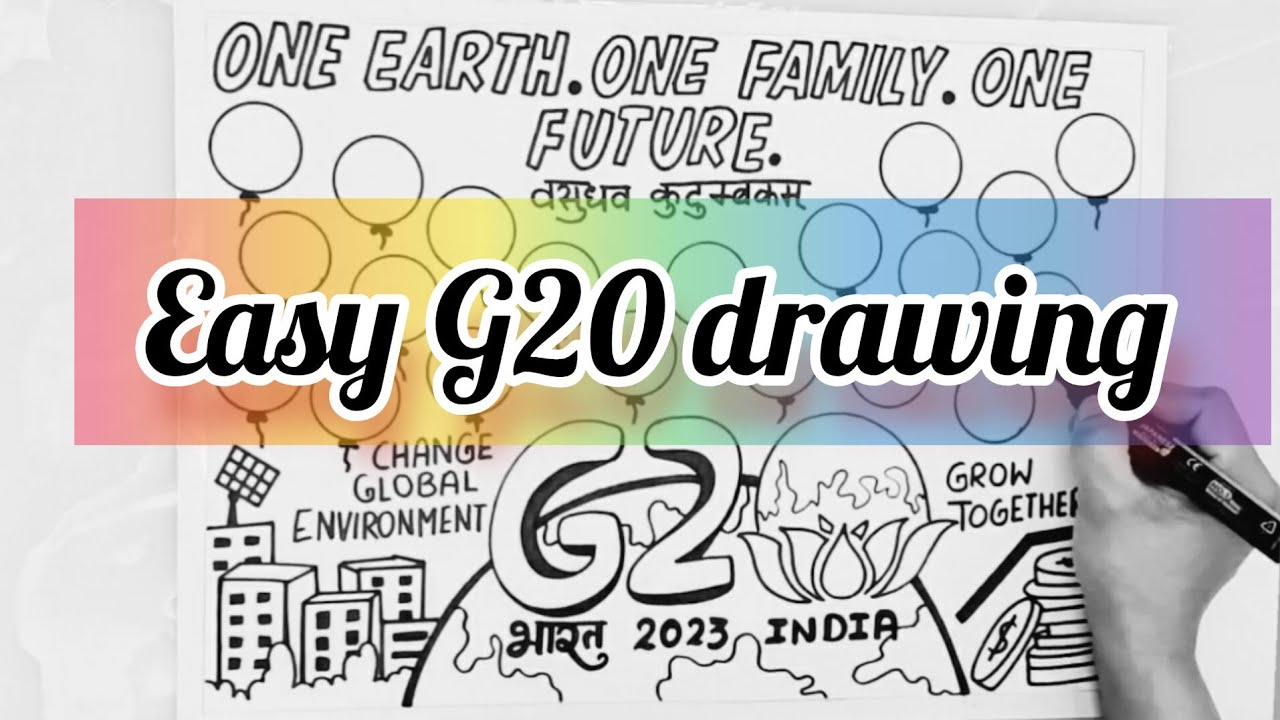 Poster on G20/G20 Drawing / G20 India Logo Drawing | One Earth One ...