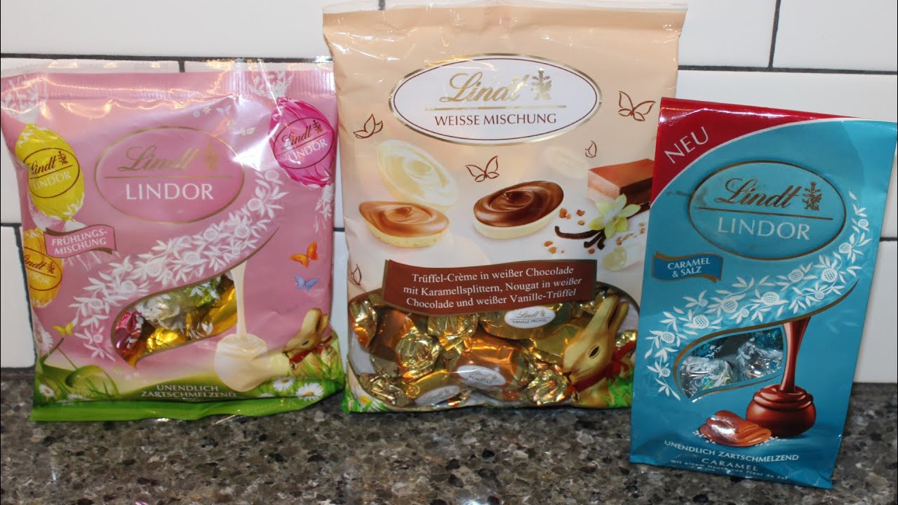 Lindt: White Mix, Sea Salt Caramel Truffles & Spring Mix Review - YouTube