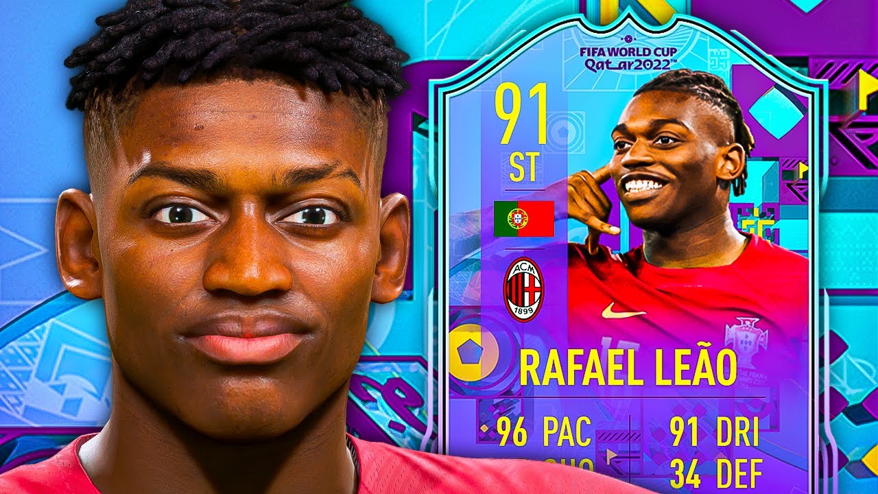 5⭐ SKILL MOVES! 🤩 91 World Cup Phenoms Rafael Leao Player Review - FIFA ...