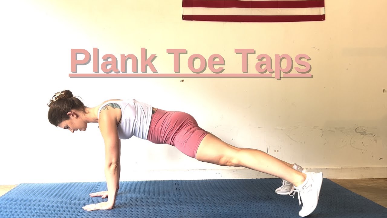 Plank toe taps - YouTube