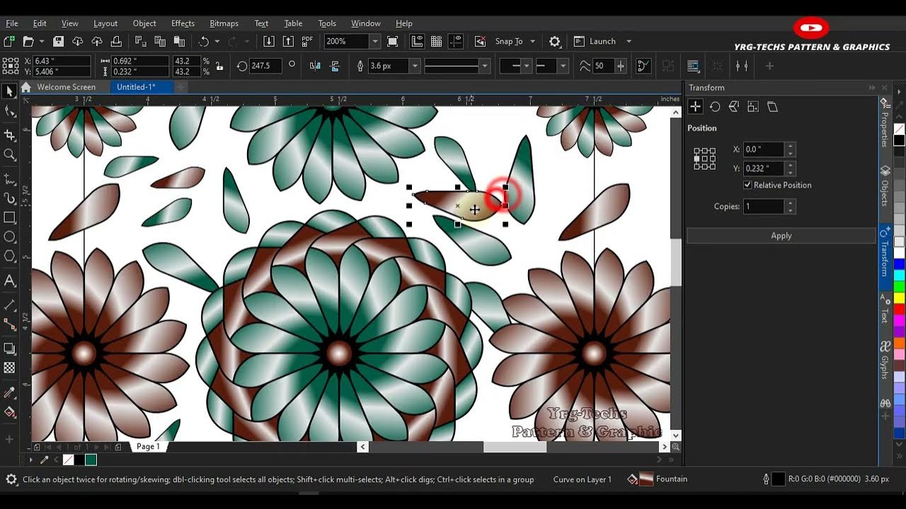 Coreldraw Tutorials | Textile pattern | Pattern Design - YouTube