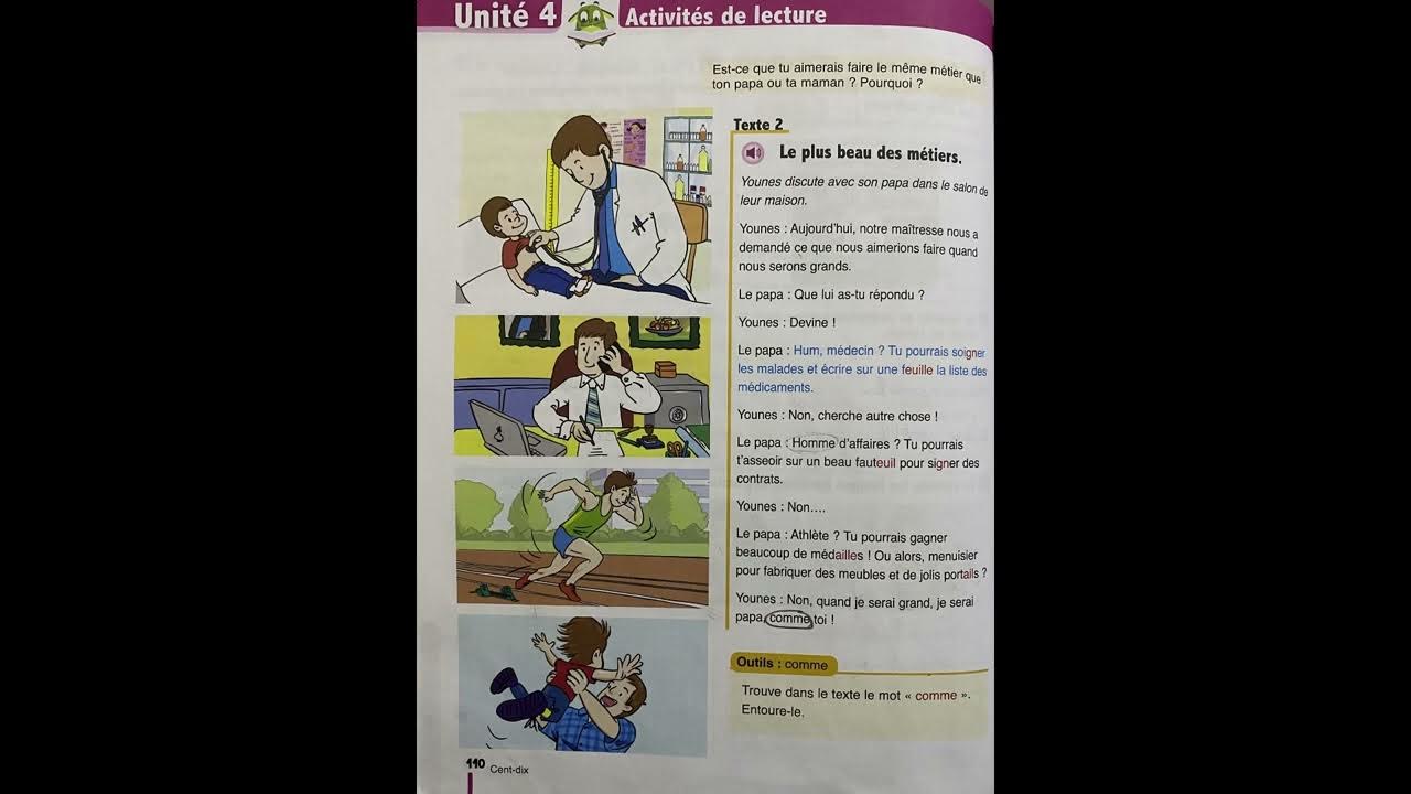 📚 Le plus beau des métiers | Lecture et compréhension | 3AEP - L'Oasis ...