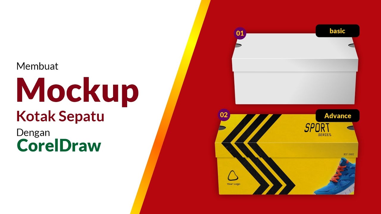 Membuat Mockup Kotak Sepatu dengan CorelDraw - YouTube