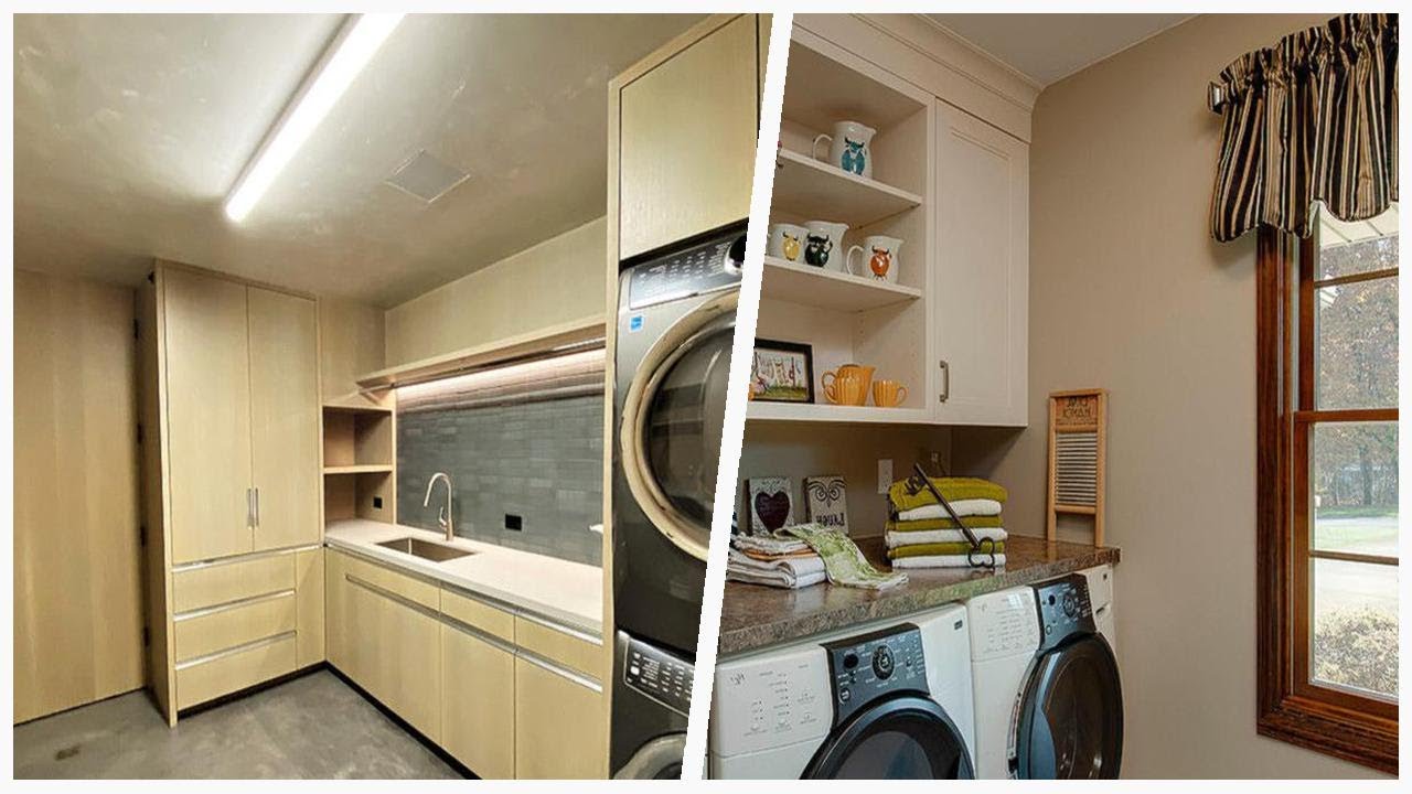 75 Laundry Room With Stone Tile Backsplash Design Ideas You'll Love 🥰 ...