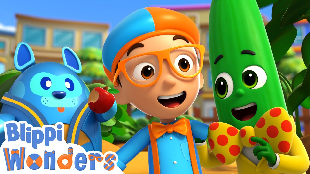 Blippi Wonders - Blippi Learns about Fruit & Vegetables | Cartoons for ...