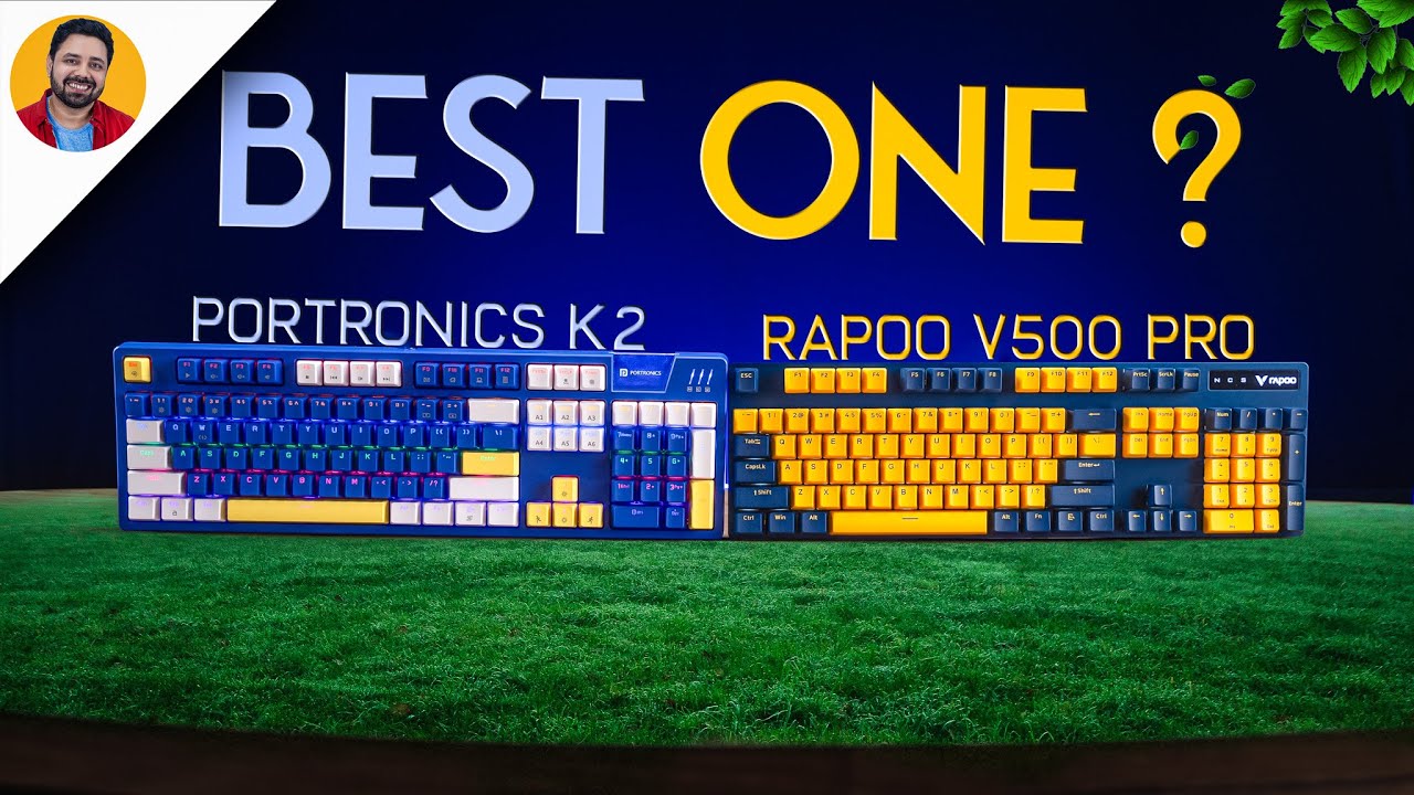 Portronics K2 vs RAPOO V500 Pro | Best Full Size Mechanical Keyboard ...