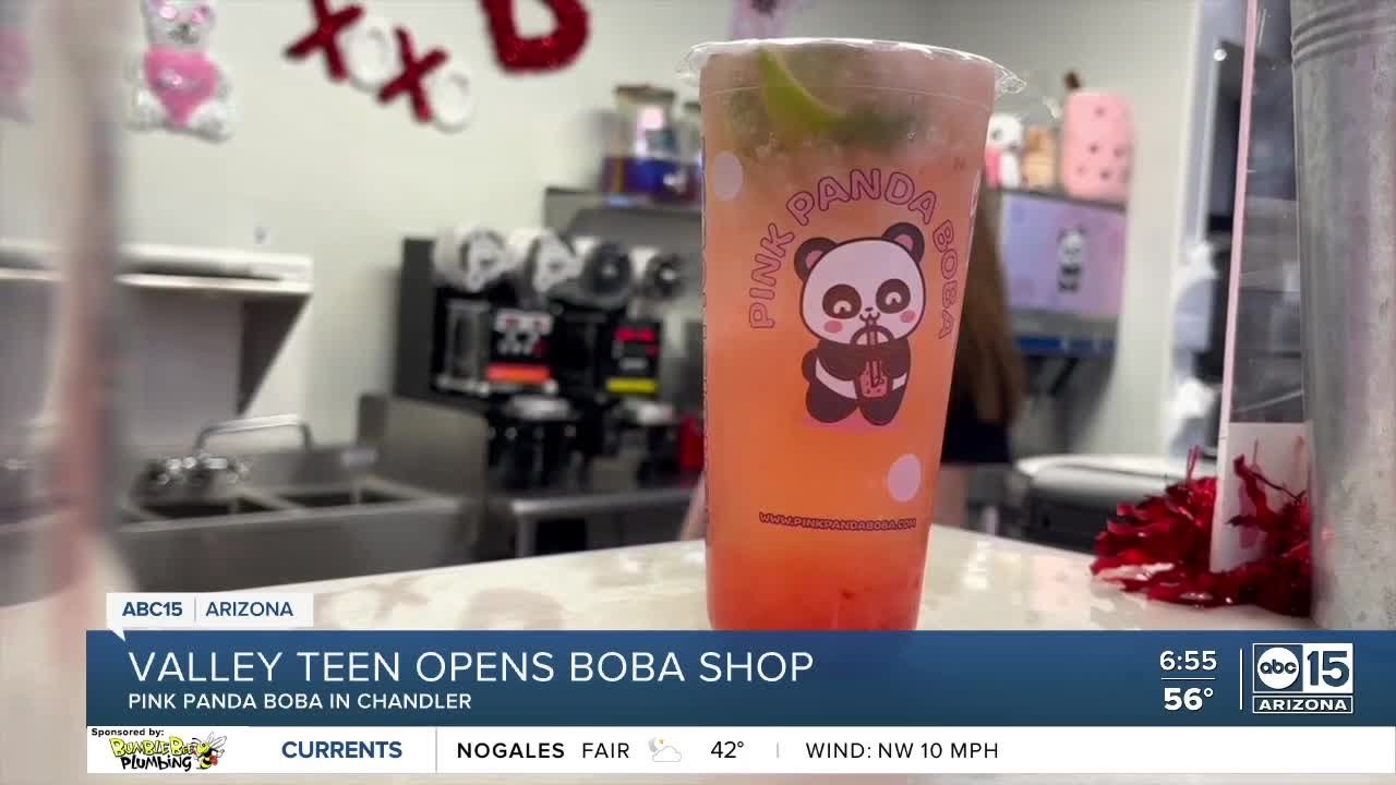 Gilbert teen balancing school and thriving boba business - YouTube