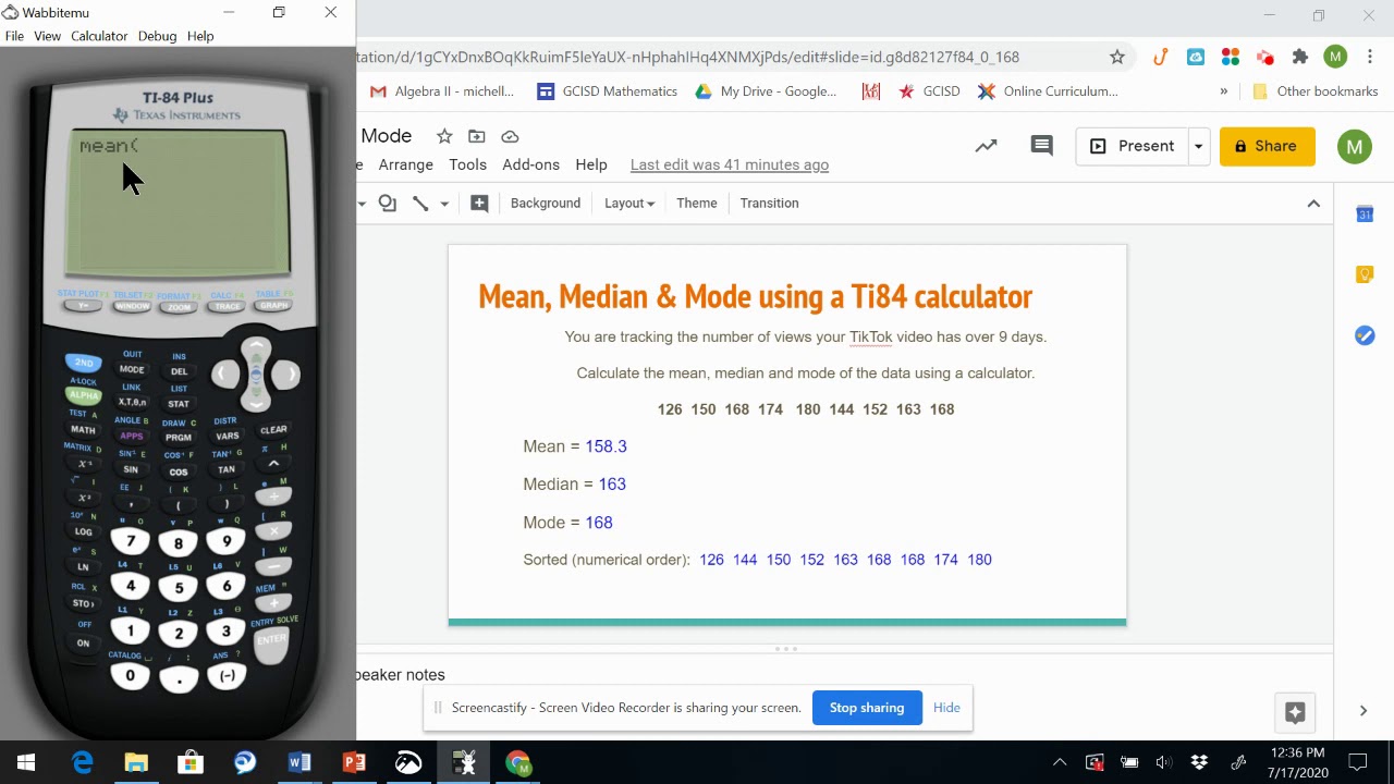 Calculate Mean Median Mode Using A Ti84 YouTube Calculate Mean Median Mode Using A Ti84 YouTube