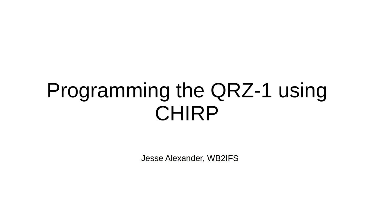 Programming the QRZ-1 transceiver with CHIRP - YouTube