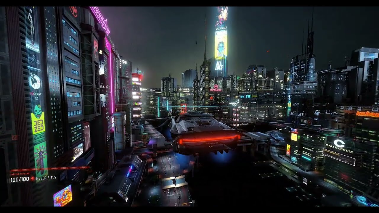 Cyberpunk 2077 - Flying Car MOD test [Let There Be Flight v0.1.3] [4k ...