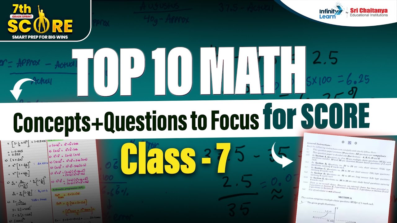 Top 10 Math Concepts + Questions to Focus for SCORE Class 7 | SCORE ...