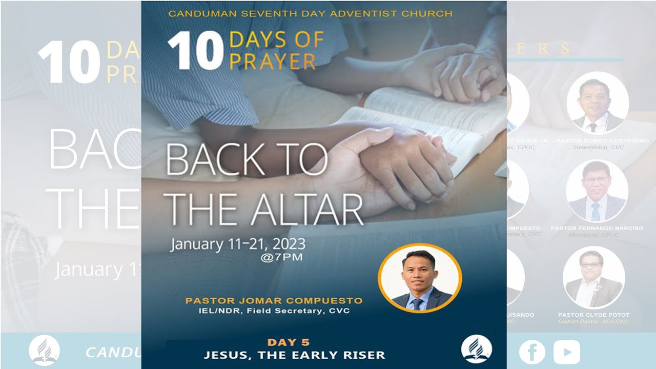 10 Days of Prayer " Jesus, The early Riser" Day 5 - YouTube