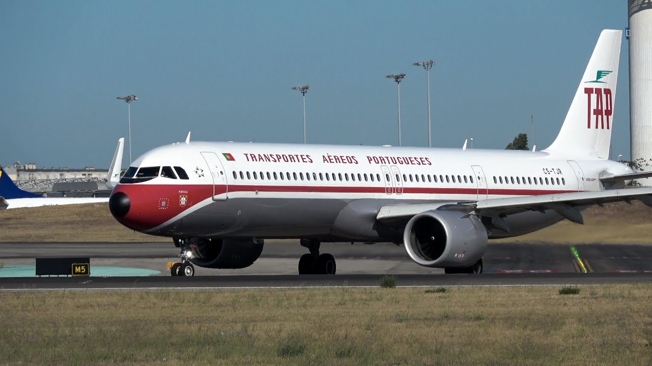 TAP A321NEO 'Retro' Livery Taxi & Takeoff - YouTube