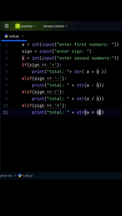 how to create a simple calculator in python code #python # ...