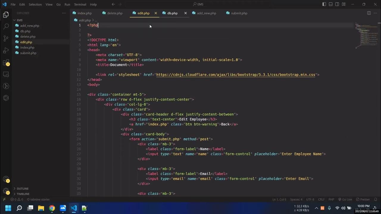 Php Mysql Database Live Class Php Basic Tutorial Class 23 Web Development Php Oop Crud