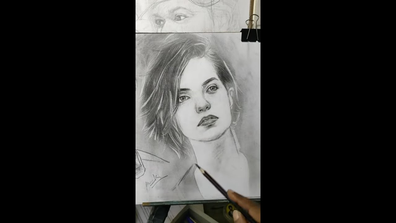 PORTRAIT DRAWING FADING Charcoal / Ahinsak Arts - YouTube