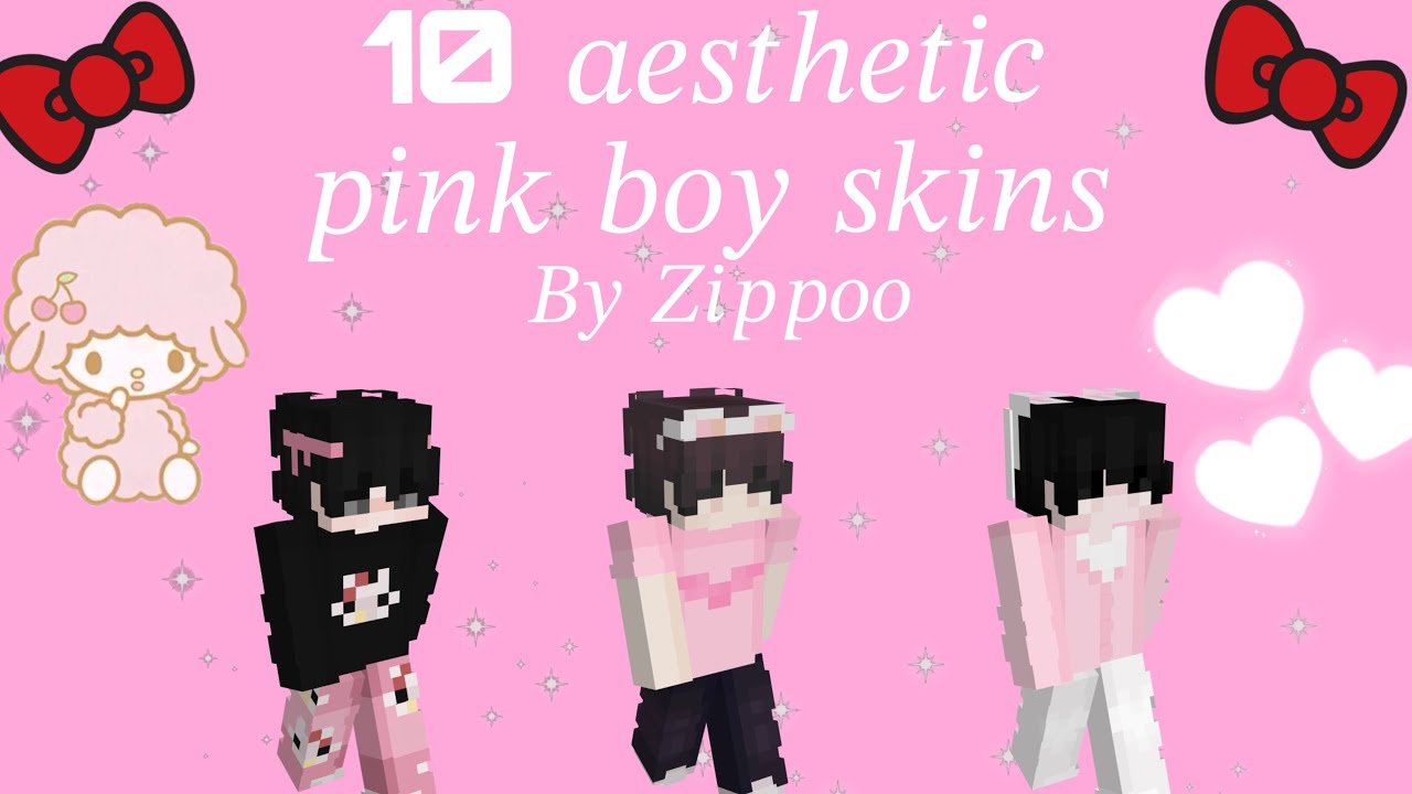 10 aesthetic pink boy skins + links 🌸 - YouTube