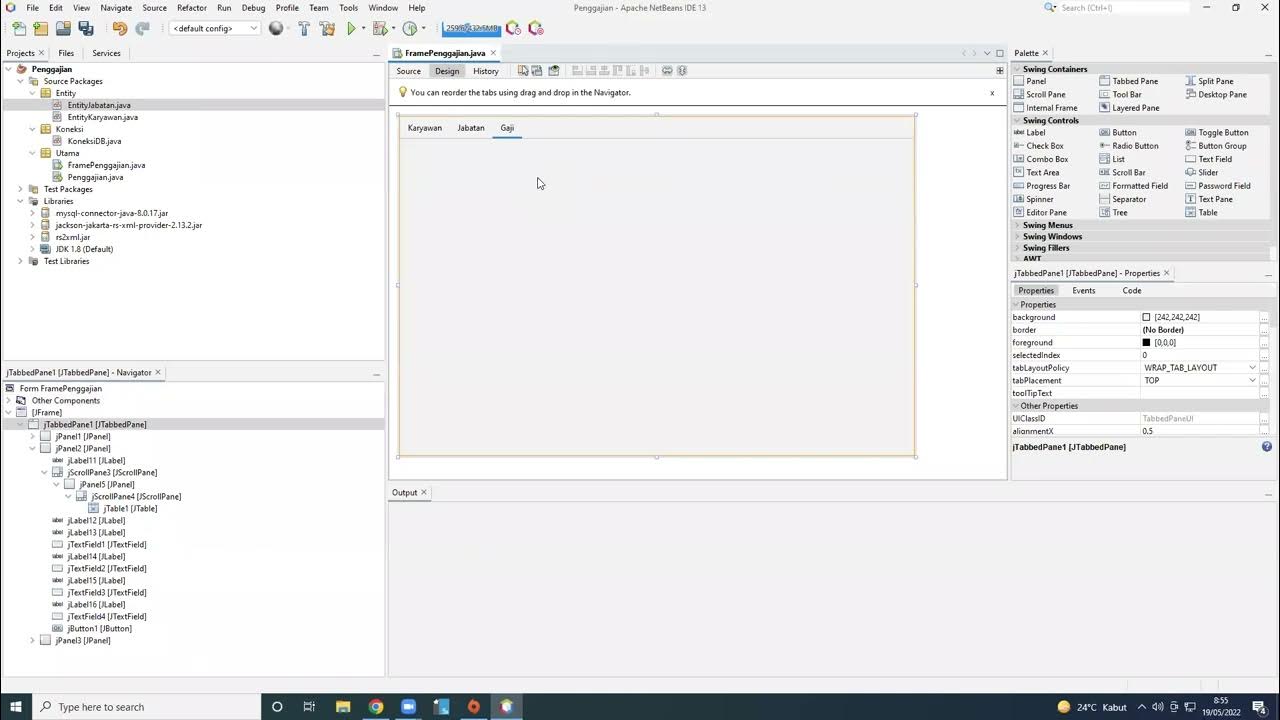 Aplikasi Penggajian Menggunakan Java Netbeans Bagian 2 - YouTube