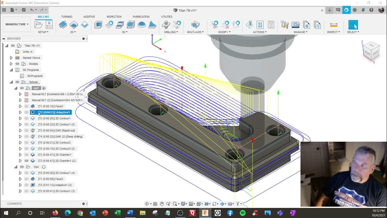 Fusion 360 New Nc Program Post Process Procedure Youtube